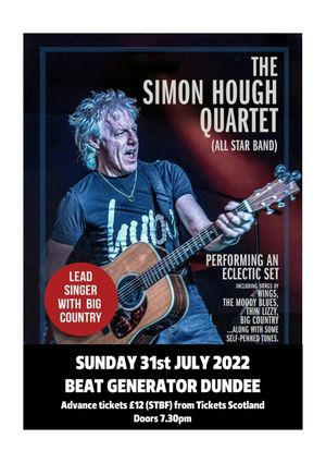 The Simon Hough Quartet - To be rescheduled